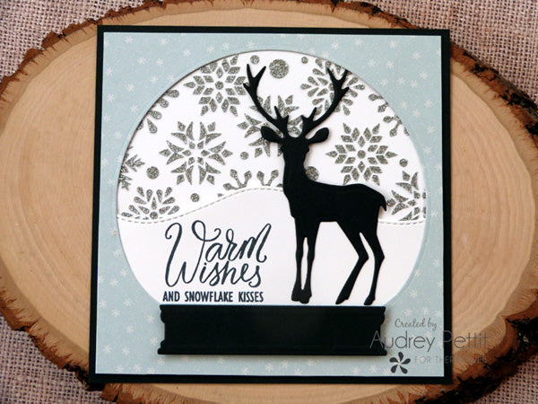 Snowflake Kisses Snow Globe Card with Gina K Designs – thermoweb.com
