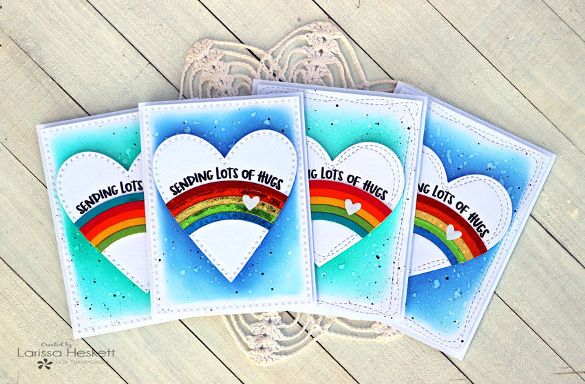 Sending Rainbow Hug Card with Deco Foil – thermoweb.com