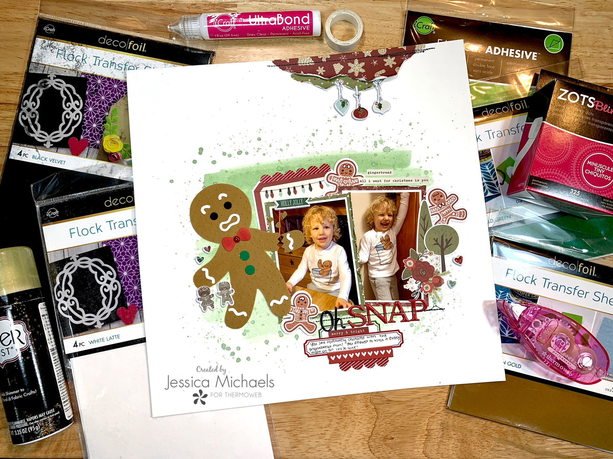Gingerbread Week – Oh SNAP Scrapbook Layout – thermoweb.com