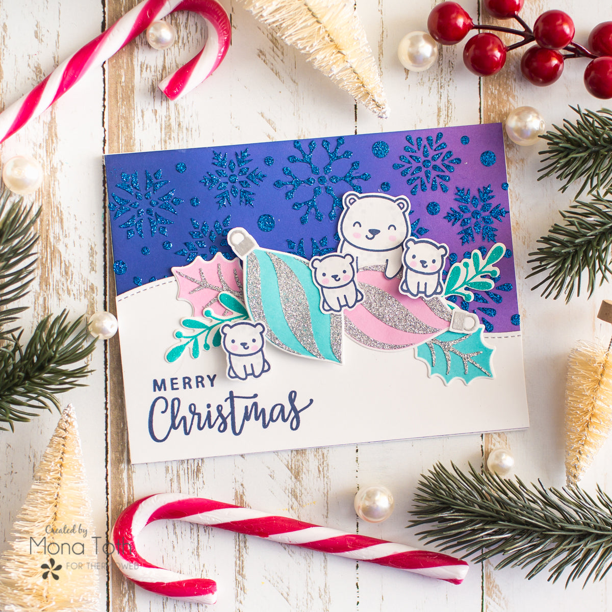 Festive Christmas Card Tutorial with Glitz Glitter Gel – thermoweb.com