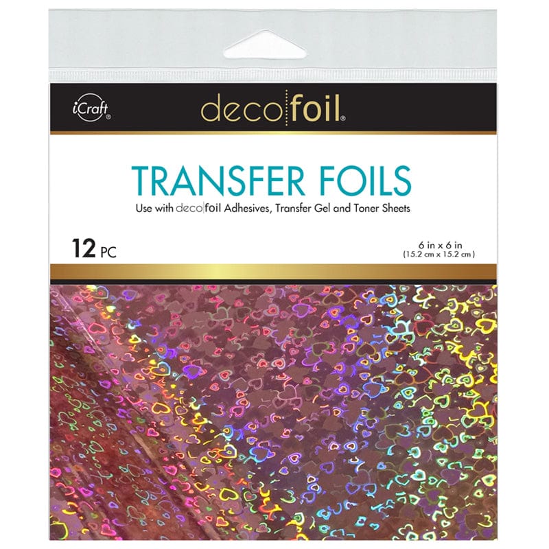 Deco Foil Transfer Sheets 6 in x 6 in (12 sheets) - Candy Hearts ...