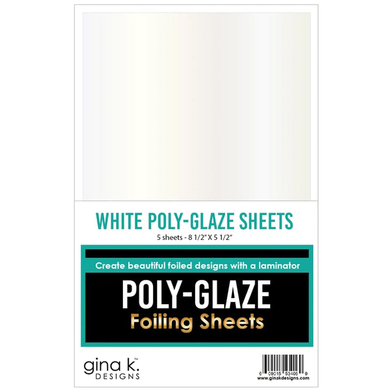 Gina K. Designs POLY-GLAZE Foiling Sheets, White – thermoweb.com