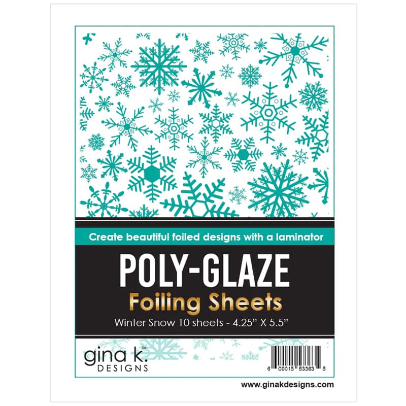 Gina K. Designs POLY-GLAZE Foiling Sheets, Winter Snow – thermoweb.com
