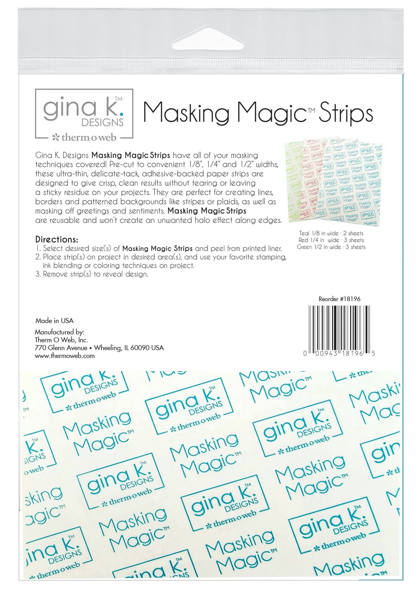 Gina K. Designs Masking Magic Strips, 8 pack – thermoweb.com