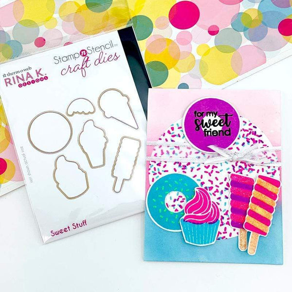 Rina K. Designs StampnStencil Die Set, Sweet Stuff – thermoweb.com