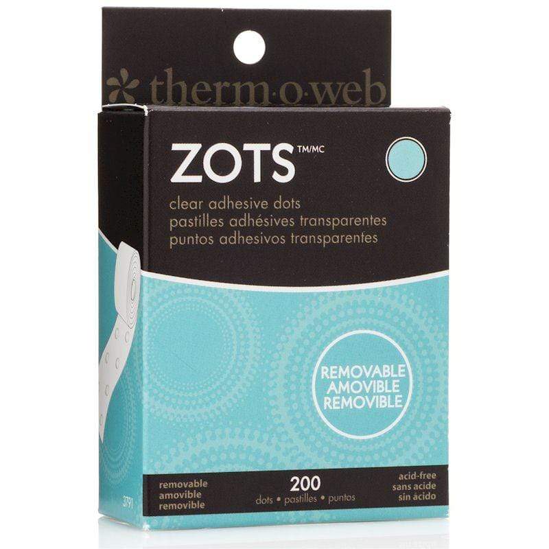Zots Clear Adhesive Dots Roll 200 count, Medium Removable – thermoweb.com